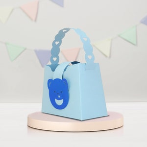 Party Favor Box Template Bear Goodie Bag Gift Card Bag - Etsy