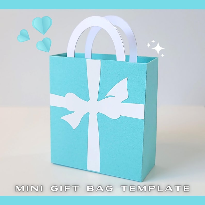 Mini Gift Bag Template | DIY Party Favor | Rectangle + Square Cricut ...