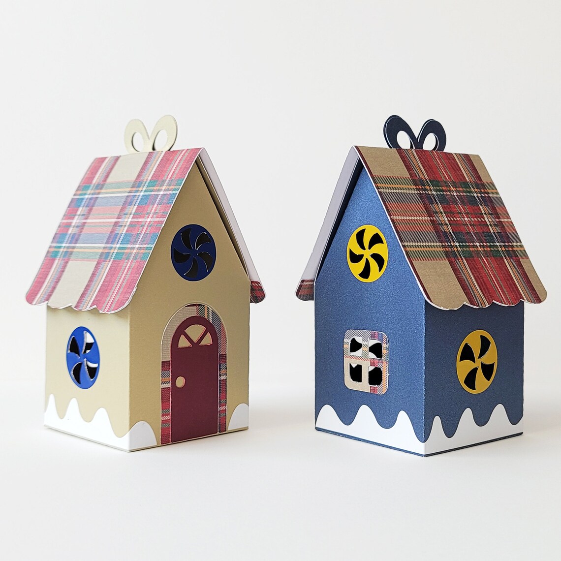 Holiday House Gift Box Template SVG File for Cricut Gingerbread House ...