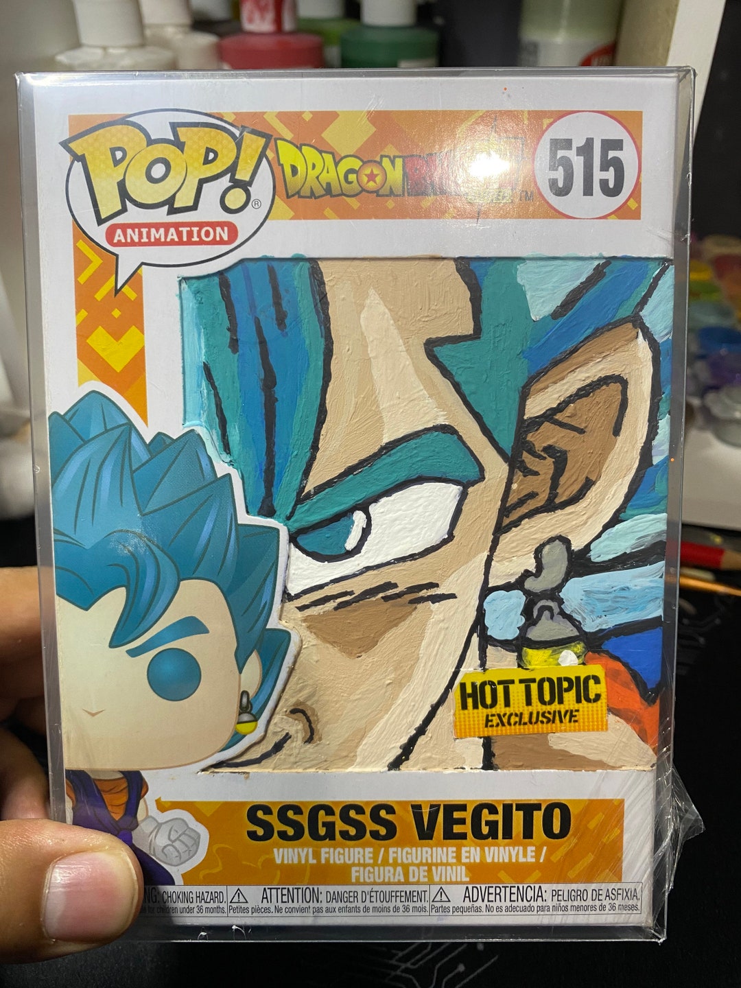 Dragon Ball Super Saiyan Blue Vegito Painted Hot Topic Funko Pop - Etsy