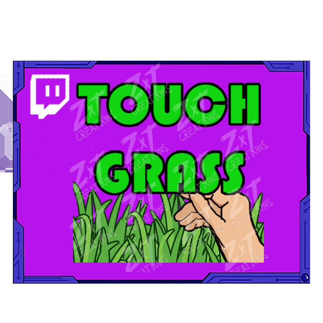 Touch Grass Emote: Funny Twitch/youtube Streamer Graphic - Etsy
