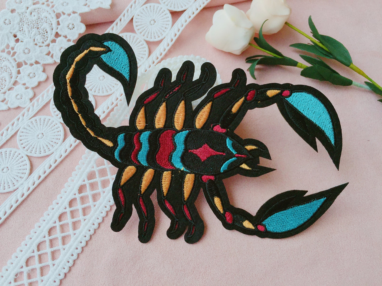 Large Scorpion poisonous Iron on Patch embroidered - Etsy