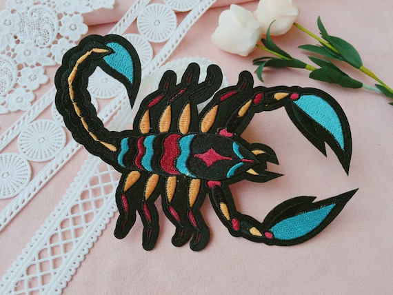 Large Scorpion poisonous Iron on Patch embroidered - Etsy