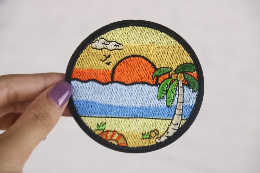 Beach Patch, Summer Patch, Outdoor Patch, Iron on Patch ,embroidered ...