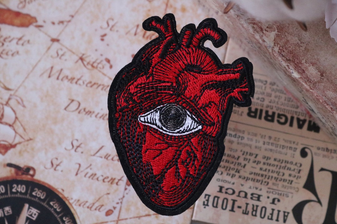 Eye Heart,red Heart Patch,iron on Patch ,embroidered Patch,sew on Patch ...
