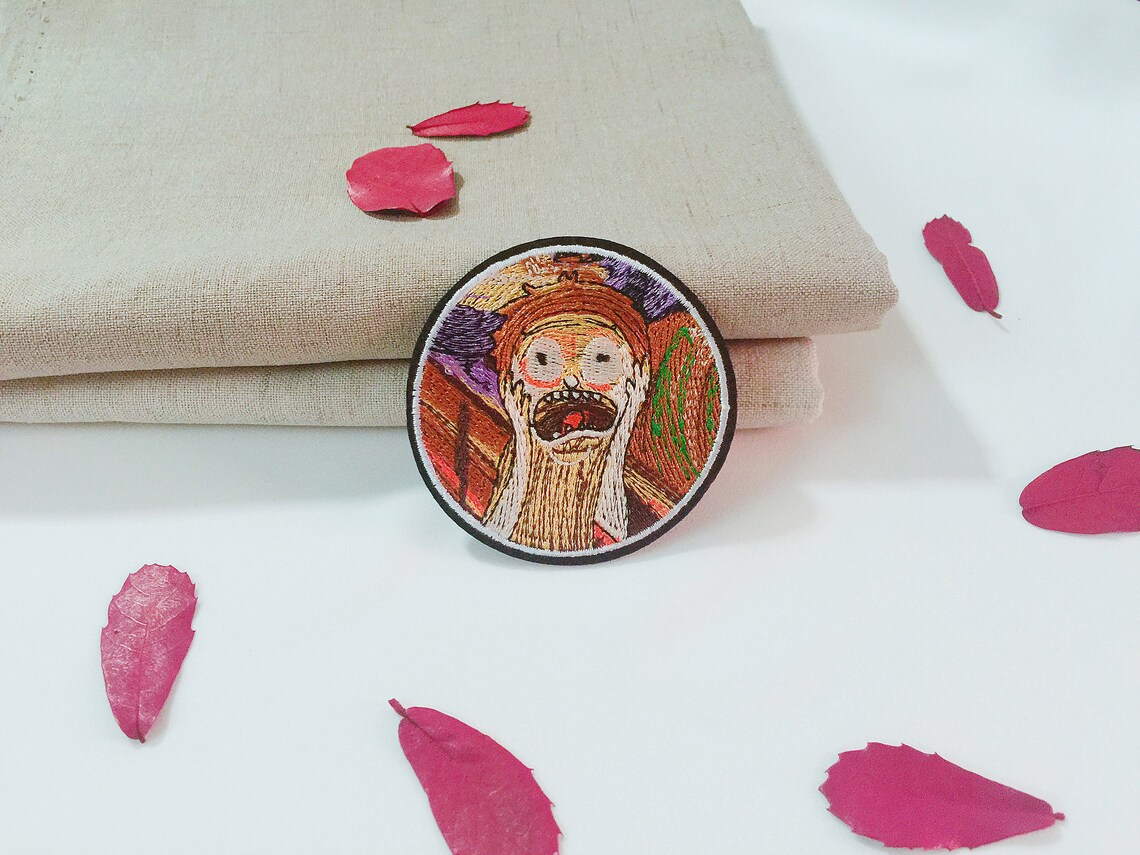 The Scream Patchrick and Morty Patchiron on Patch - Etsy