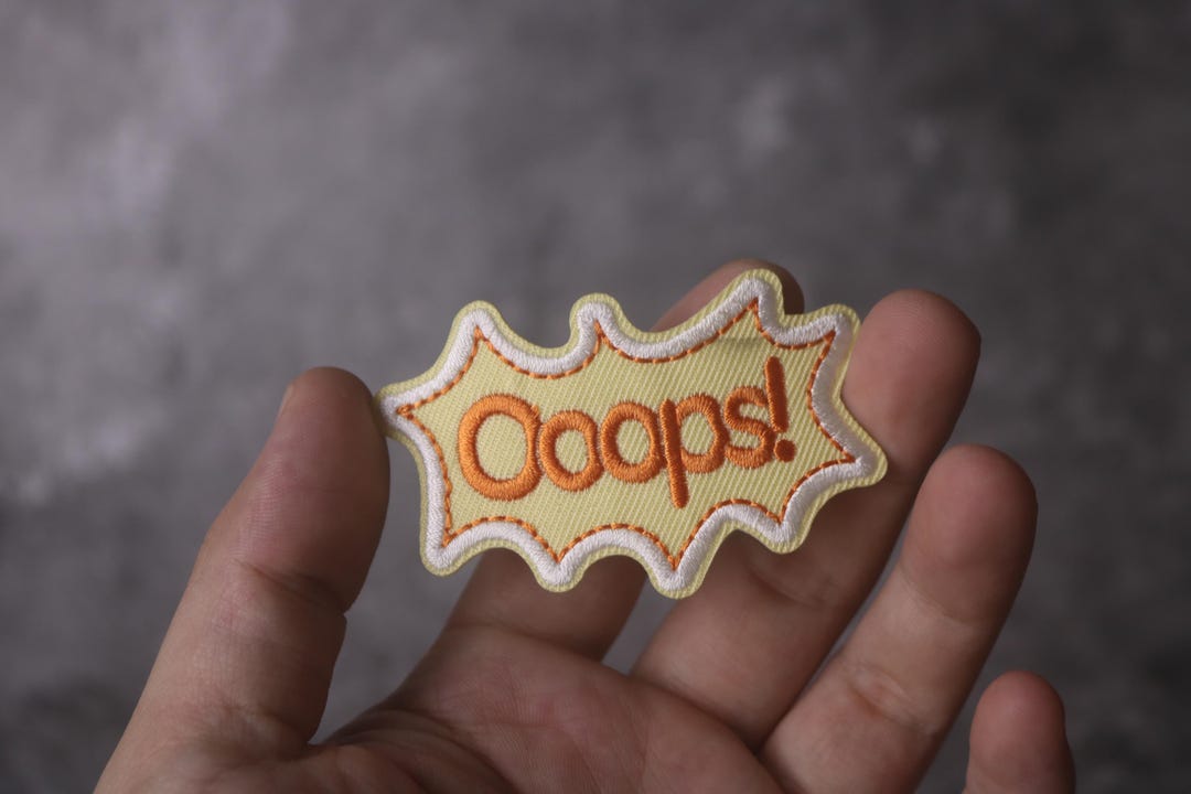 Oops Patch, Ooops Patch, Word Patch, Iron on Patch ,embroidered Patch ...