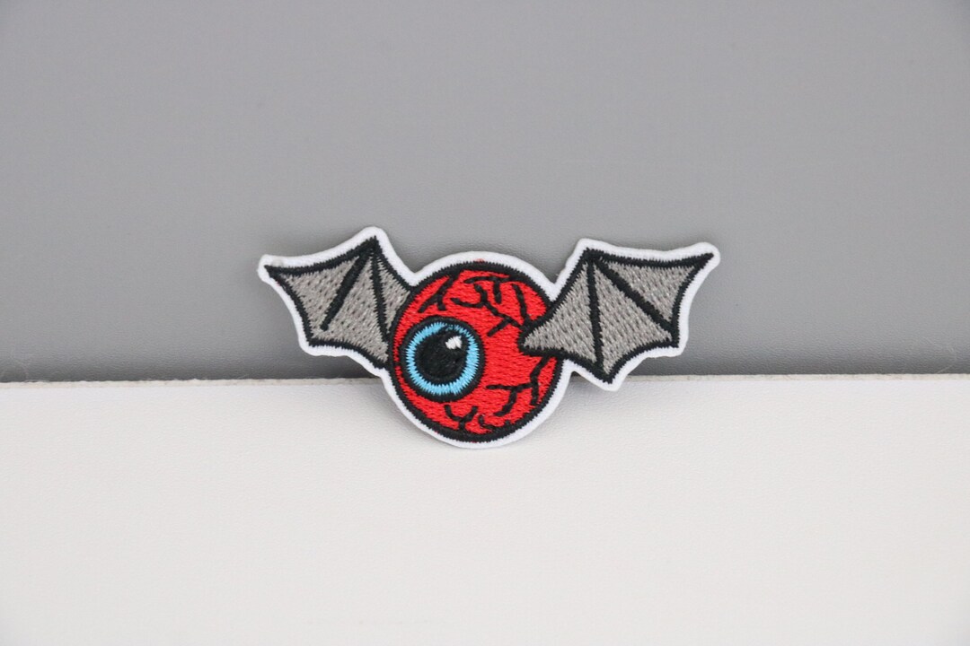 Flying Eyeball, Bat, Iron on Patch ,embroidered Patch,sew on Patch ...