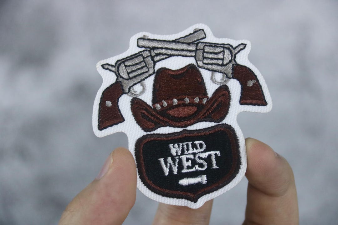 Wild West Patch, Gun, Cowboy, Revolver Patch, Iron on Patch ,embroidered Patch,sew on Patch ...