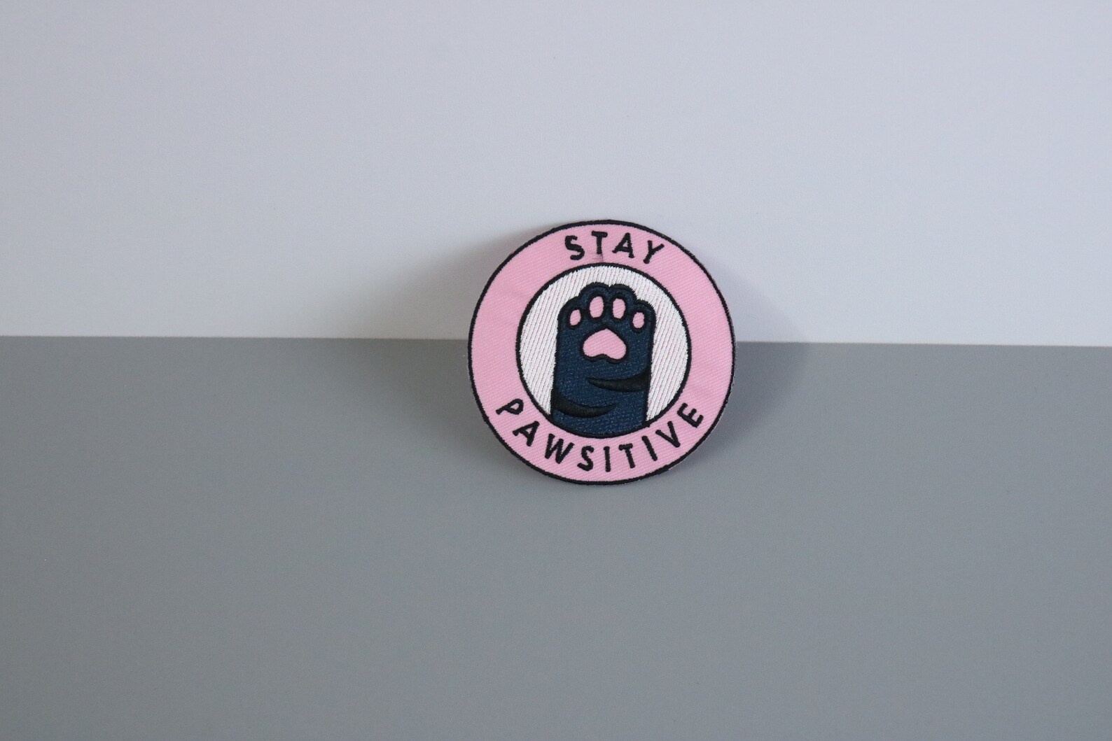 Stay Positive Pawsitive Cat Paw Iron on Patch embroidered - Etsy