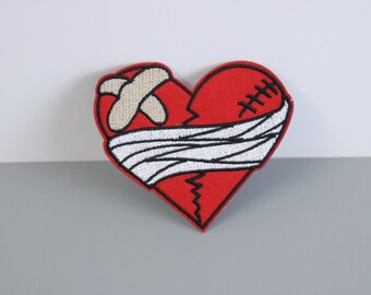 Broken Heart Applique - Etsy