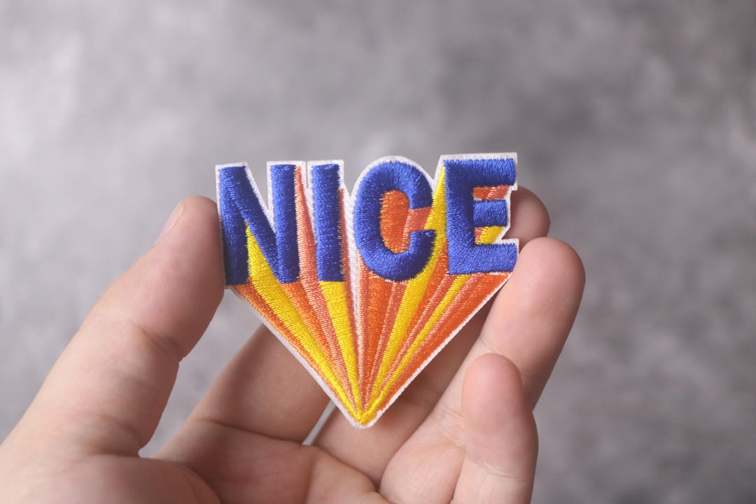 Nice Patch, Word Patch, Iron on Patch ,embroidered Patch,sew on Patch,applique, - Etsy