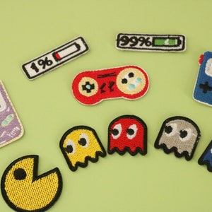 10 Pieces Game Pac-man Patches, Video Game Patch for Set, Iron on Patch ...