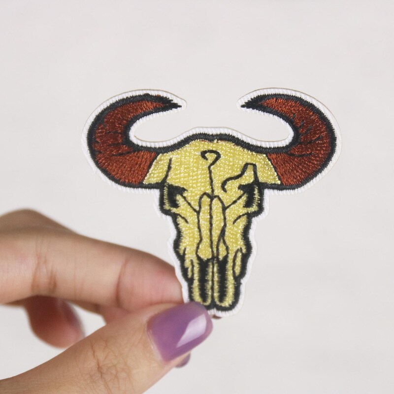 Embroidered Skull Patch - Etsy