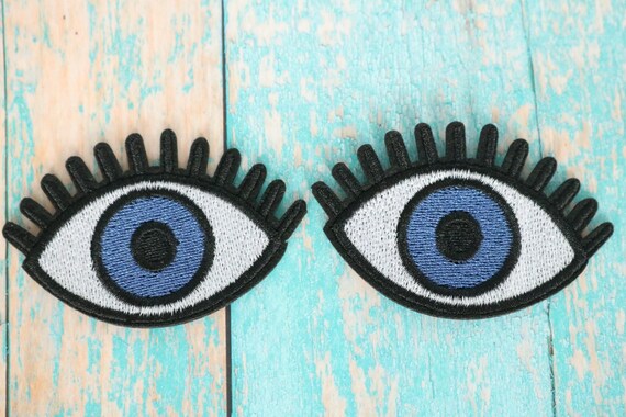A Pair of Creepy Eyes Patcheye Patchiron on Patch - Etsy