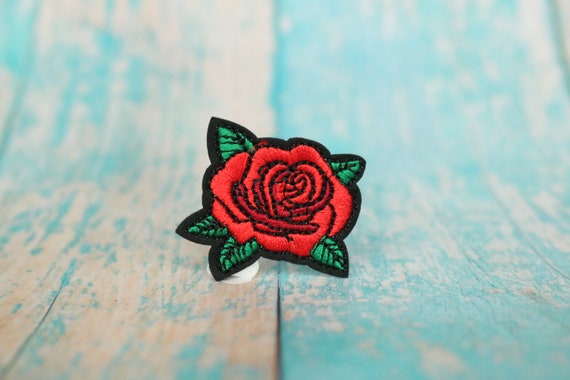 Tiny Rose Flower Patchred Floweriron on Patch embroidered | Etsy
