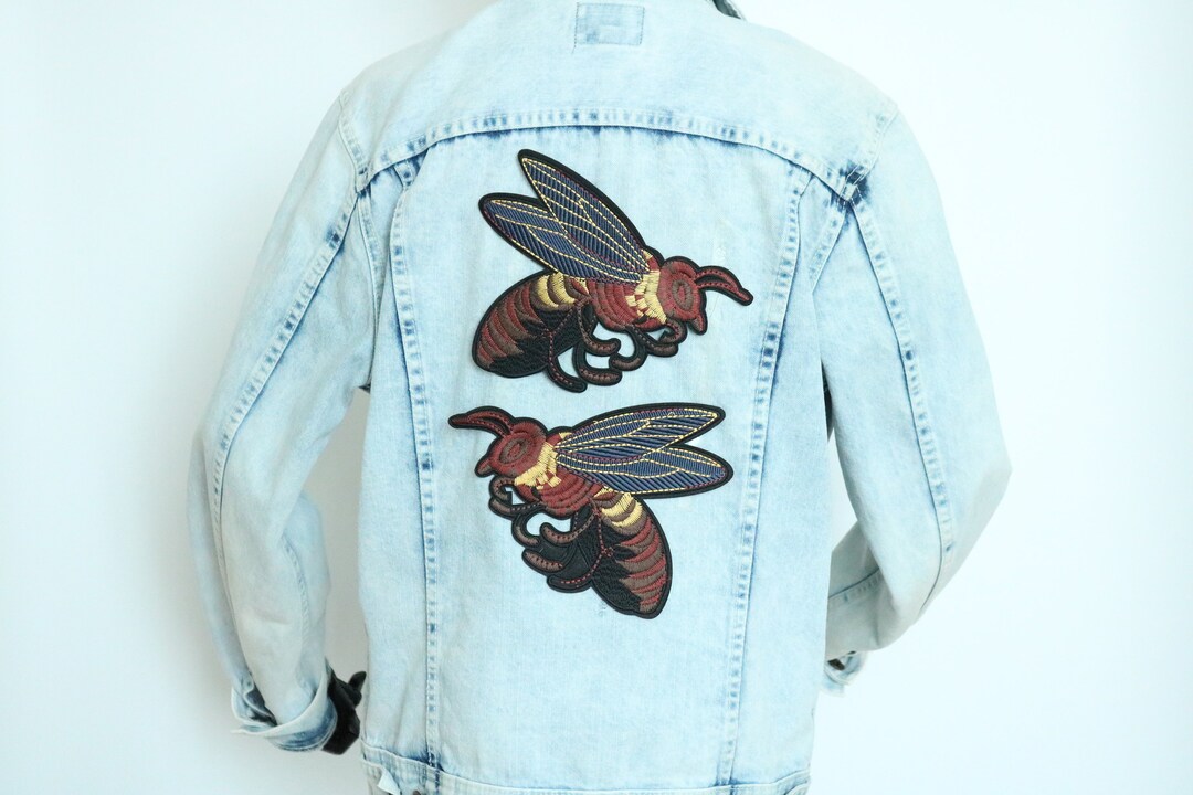 A Pair of Large Bumble Bees Patches,iron on Patch ,embroidered Patch ...