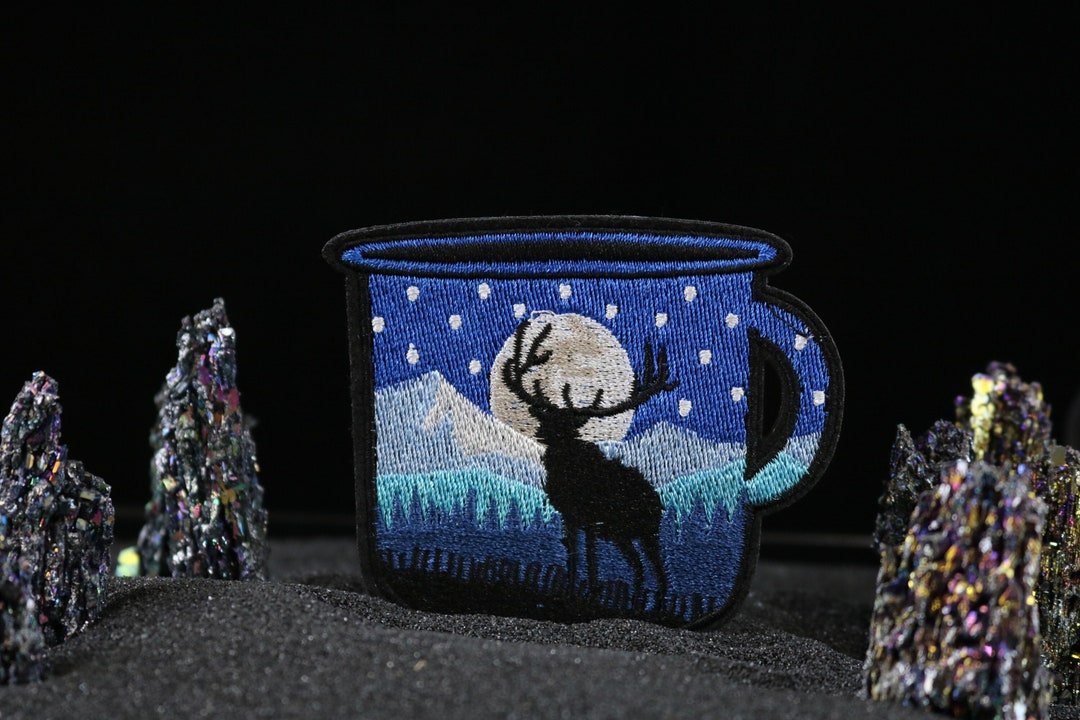 Elk Cup, Snow Mountain Patch, Wild Patch, Iron on Patch ,embroidered ...