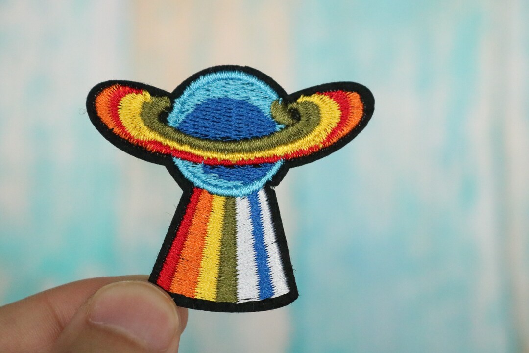 Rainbow Planet Patch,ufo Patch,iron on Patch ,embroidered Patch,sew on ...