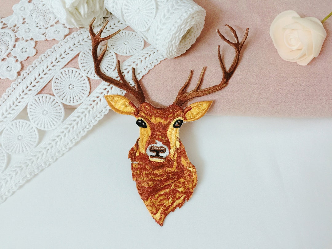 Large Buck Patch,large Deer Patch,stag Patch,iron on Patch ,embroidered ...