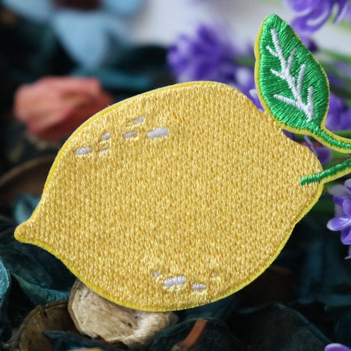 Small Yellow Lemon Iron-on Embroidered Patch - Etsy