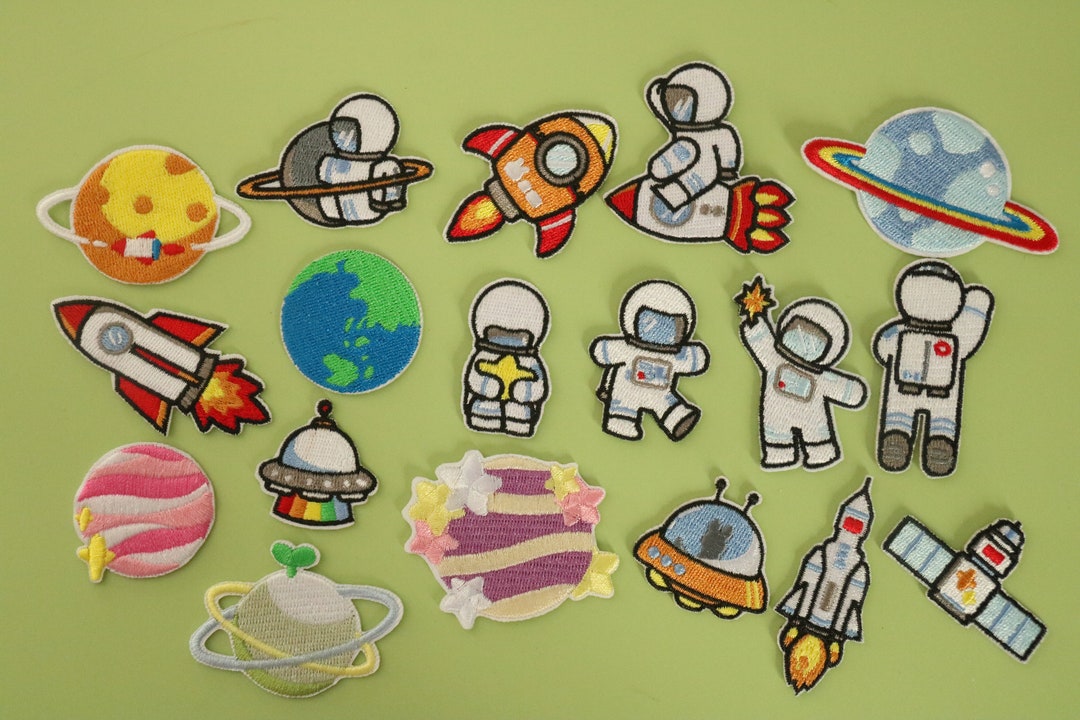 18 Pieces Spaceman, Astronuat, Space, Rocket, Patch for Set, Iron on ...