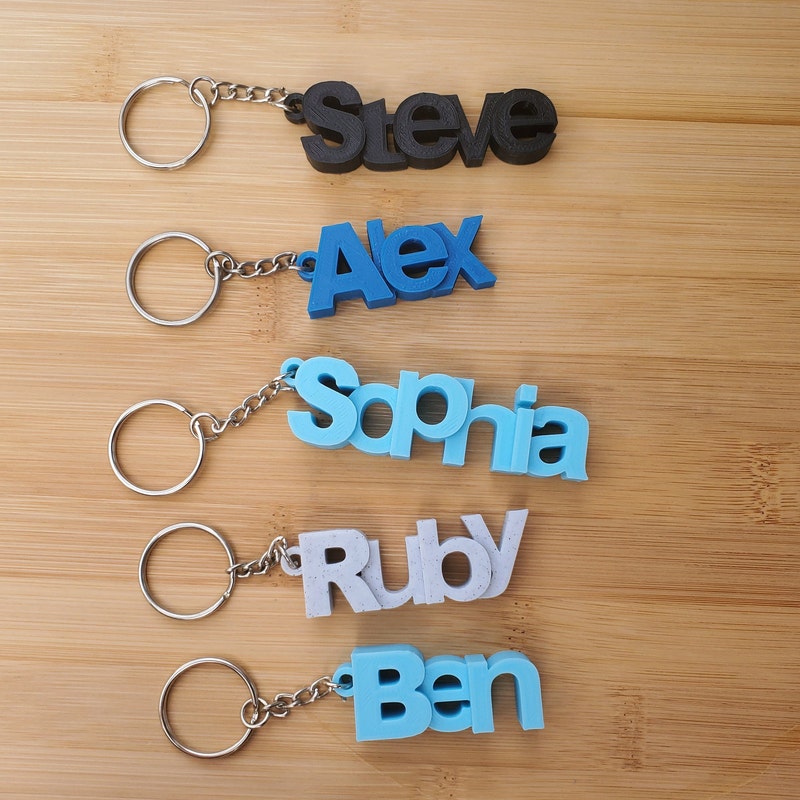 Name Keychain - Etsy