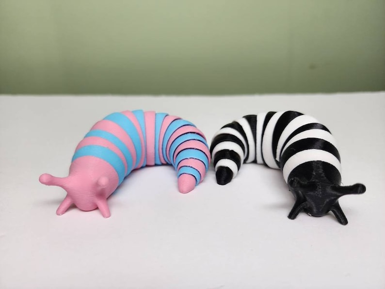 Customizable Zebra Slug, 4.5 Inch 3D Printed Fidget Slug - Etsy