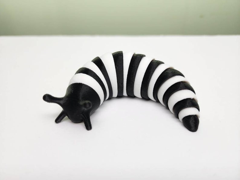 Customizable Zebra Slug, 4.5 Inch 3D Printed Fidget Slug - Etsy