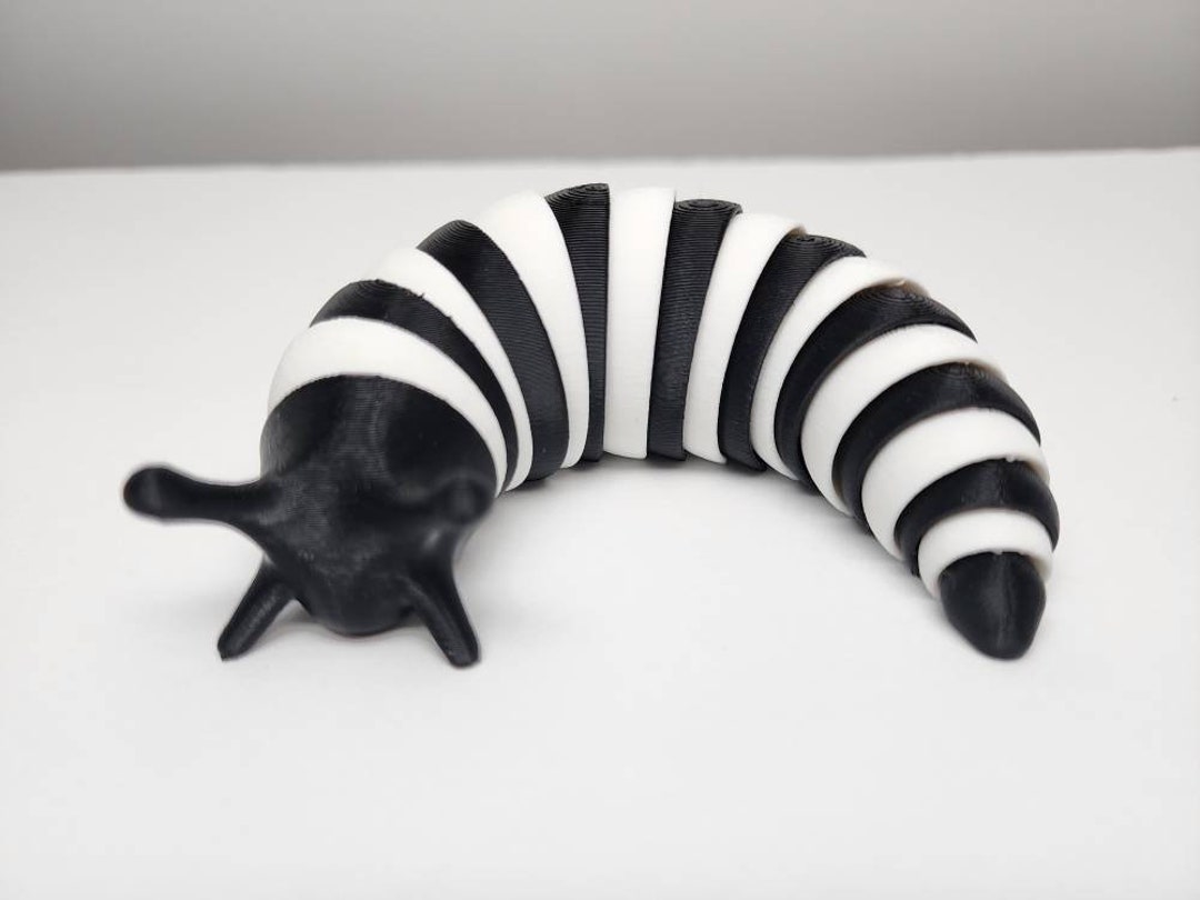 Customizable Zebra Slug, Jumbo 6 Inch 3D Printed Fidget Slug - Etsy