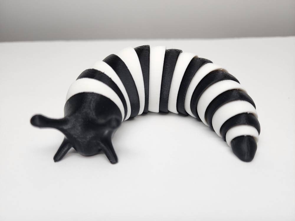 Customizable Zebra Slug, Jumbo 6 Inch 3D Printed Fidget Slug - Etsy