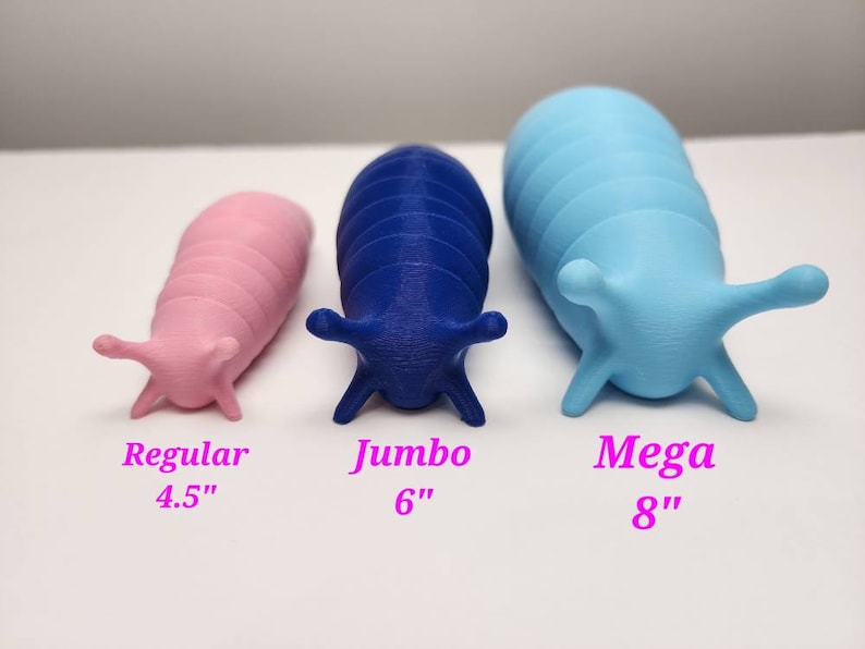 3D Printed Articulated Fidget Slug - Etsy