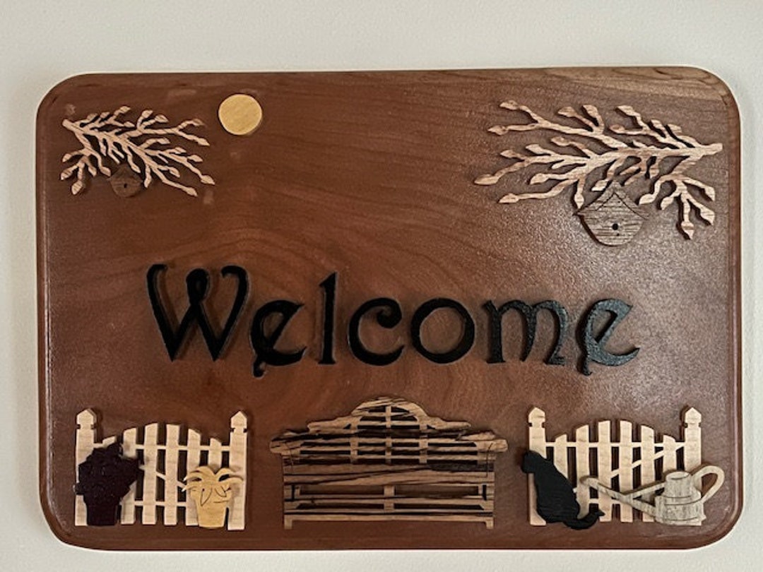 Park Bench Welcome Plaque - Etsy