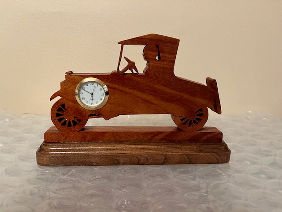 Antique Car Desk Clock, Handmade - Etsy