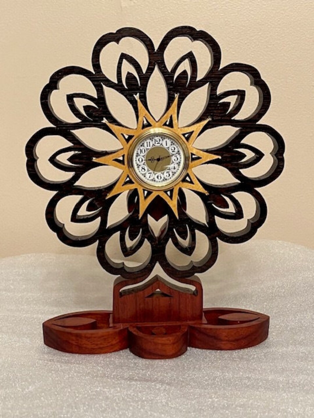 Handmade Wooden Center Star Clock - Etsy