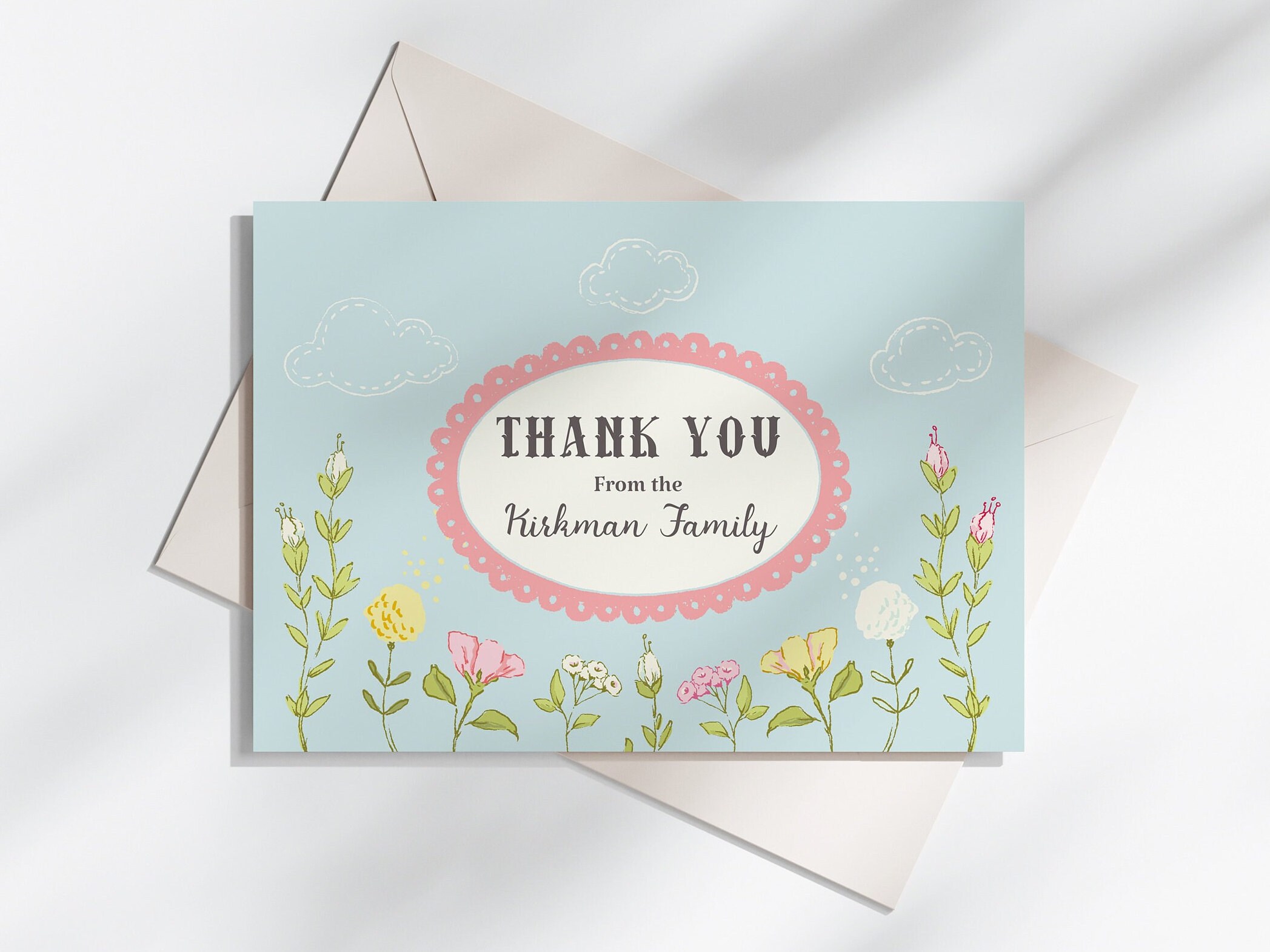 6 Editable Printable Thank You Cards Editable on Corjl Personalised ...