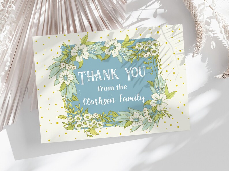 6 Editable Printable Thank You Cards Editable on Corjl Personalised ...