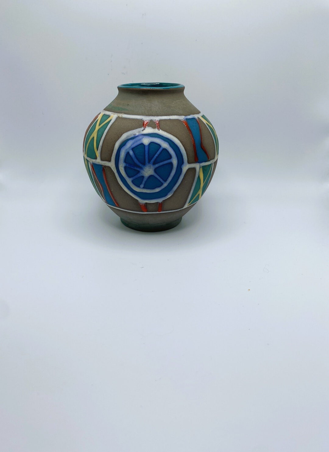 Vintage MCM Carstens West Germany Tonnieshof Vase Abstract Pattern ...