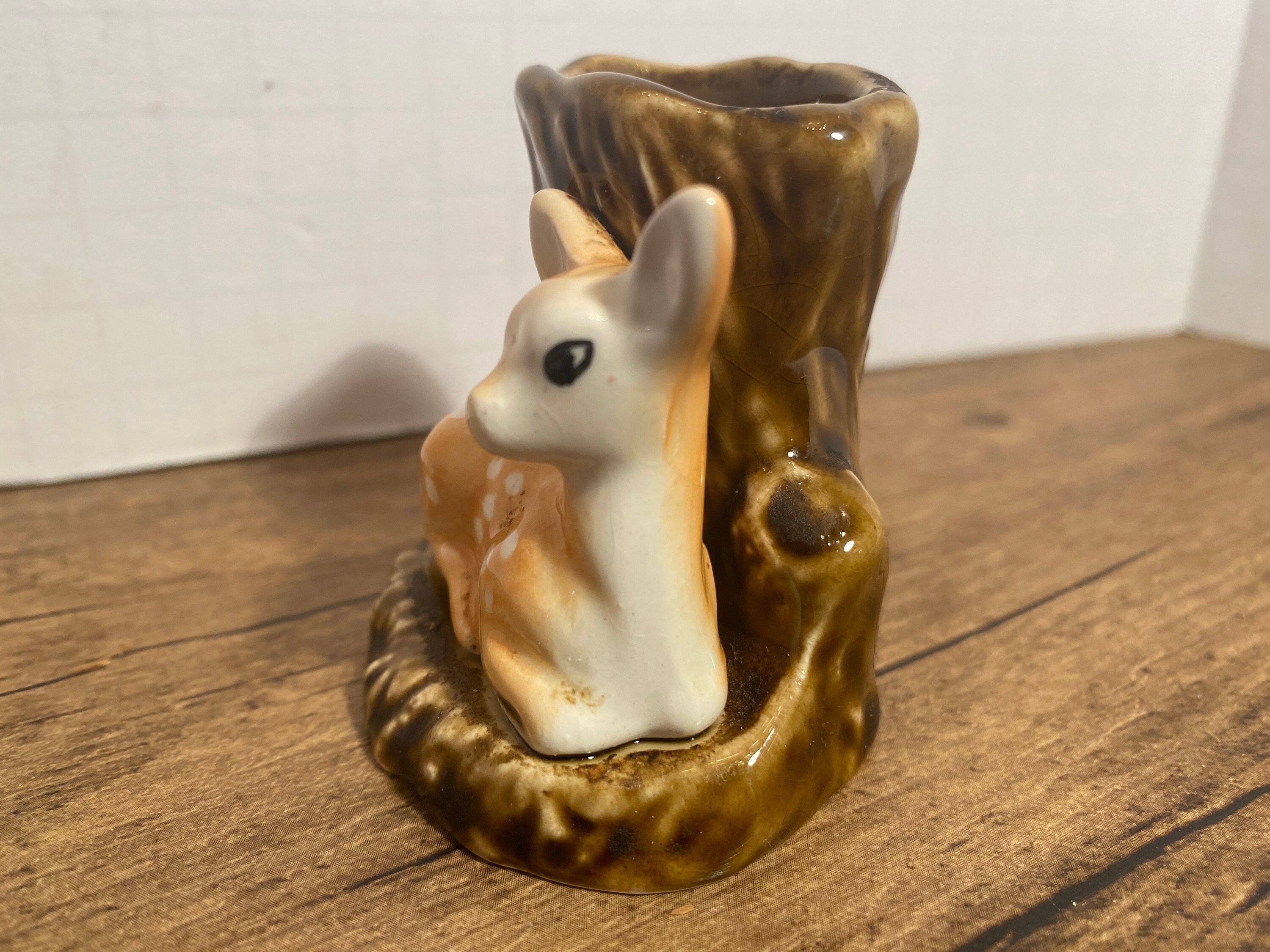 Vintage MCM Sylvac Pottery 4239 Small Deer / Fawn Resting Next - Etsy
