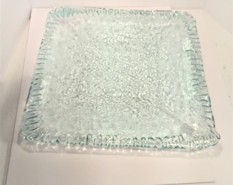 Square Glass Plate | Etsy