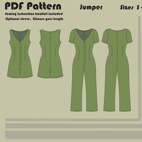 Jumper PDF Sewing Pattern Women's Sizes S-2X - Etsy