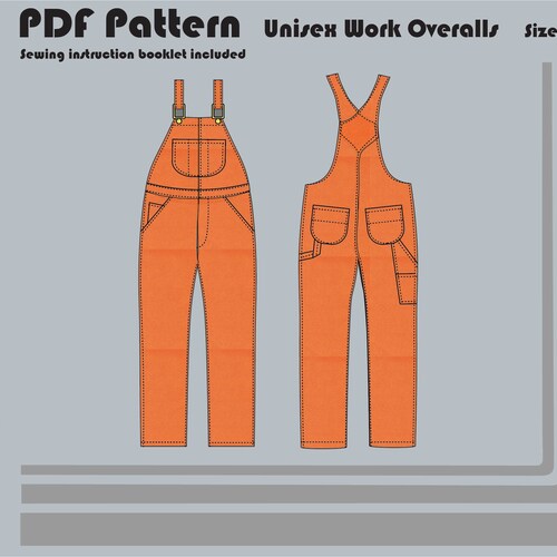 Coverall PDF Sewing Pattern Unisex Sizes XS-L - Etsy