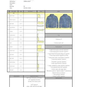 Denim Jacket PDF Sewing Pattern Unisex Sizes XS-2X - Etsy