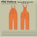 Work Overalls - PDF Sewing Pattern - Unisex Sizes 2X-4X - Etsy