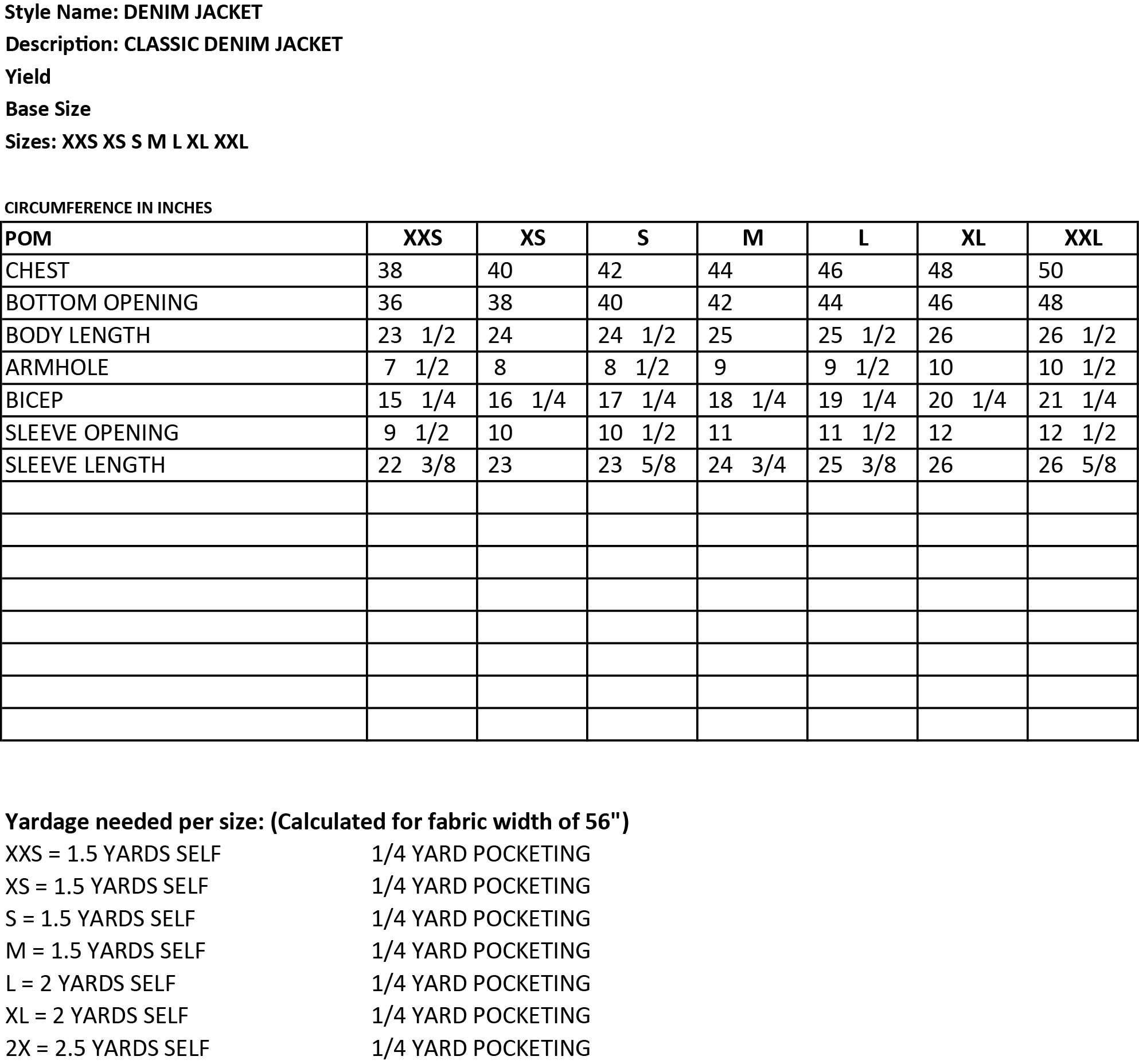 Denim Jacket - PDF Sewing Pattern - Unisex Sizes XS-2X - Etsy