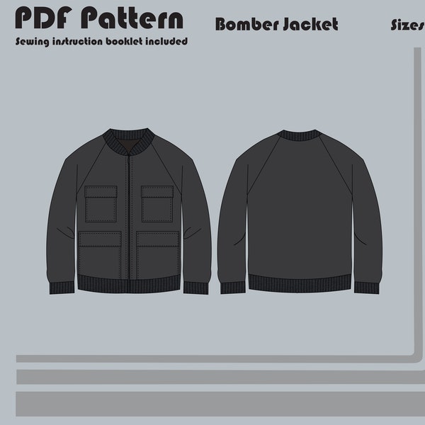 Bomber Jacket Pattern - Etsy