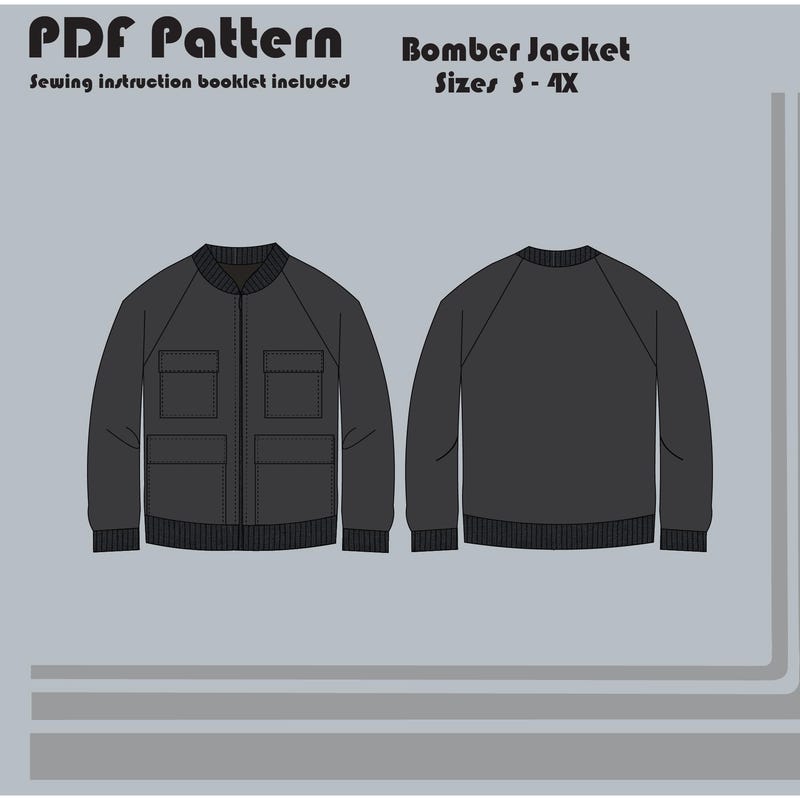 Bomber Jacket Pattern - Etsy