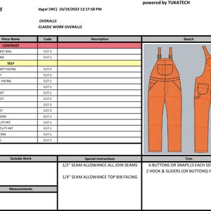 Work Overalls PDF Sewing Pattern Unisex Sizes 2X-4X - Etsy