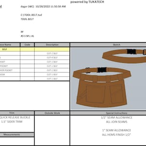 Utility Belt - PDF Sewing Pattern - Unisex Sizes XS-XL - Etsy