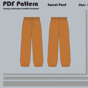 Sweat Pant PDF Sewing Pattern Unisex Sizes S-4X - Etsy